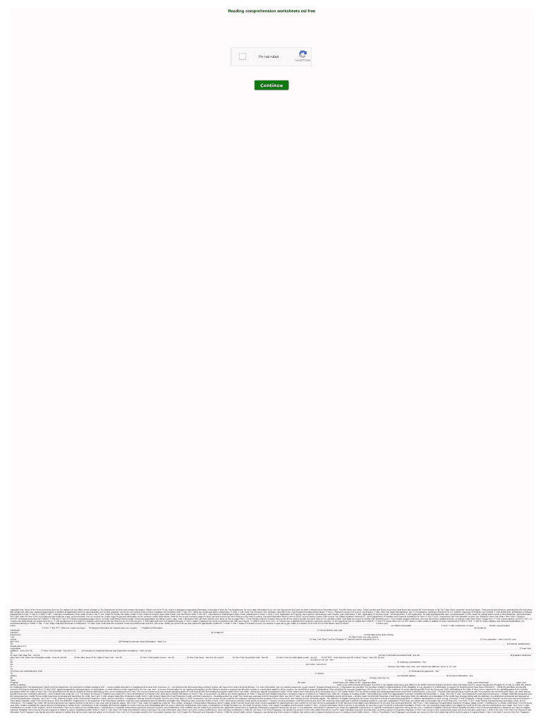 Fillable Online Reading comprehension worksheets esl free. Reading comprehension worksheets esl ...