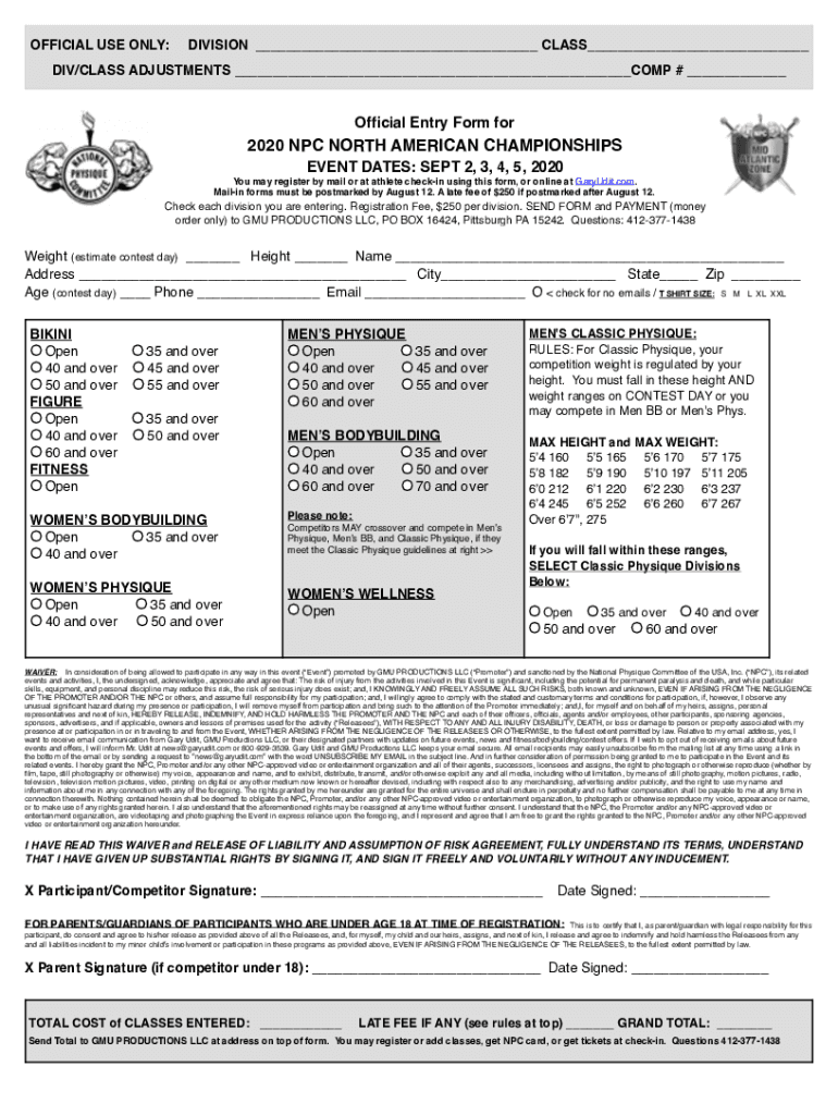 Fillable Online 2020-downloadable-printed-entry-form-NPC-north-american ...