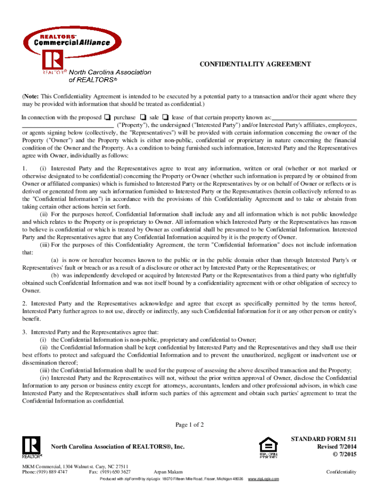 Fillable Online Confidentiality Agreement FormFree Template & Samples ...Confidentiality Sample ...