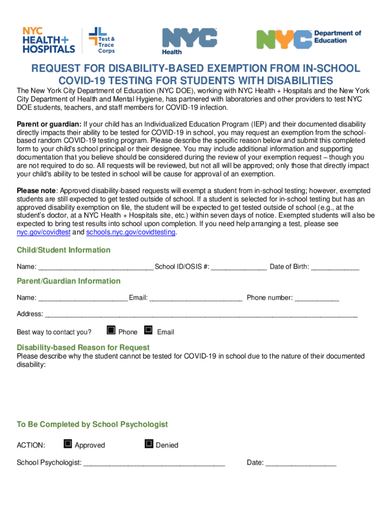 Fillable Online Student Covid Testing Form Fax Email Print - pdfFiller