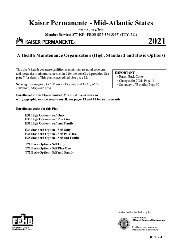 Fillable Online Kaiser Permanente - Mid-Atlantic States Fax Email Print ...