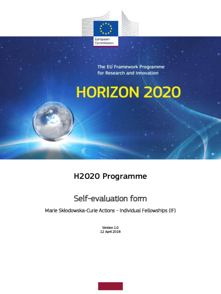 Fillable Online ec europa H2020 Programme Self-evaluation form Fax Email Print - pdfFiller