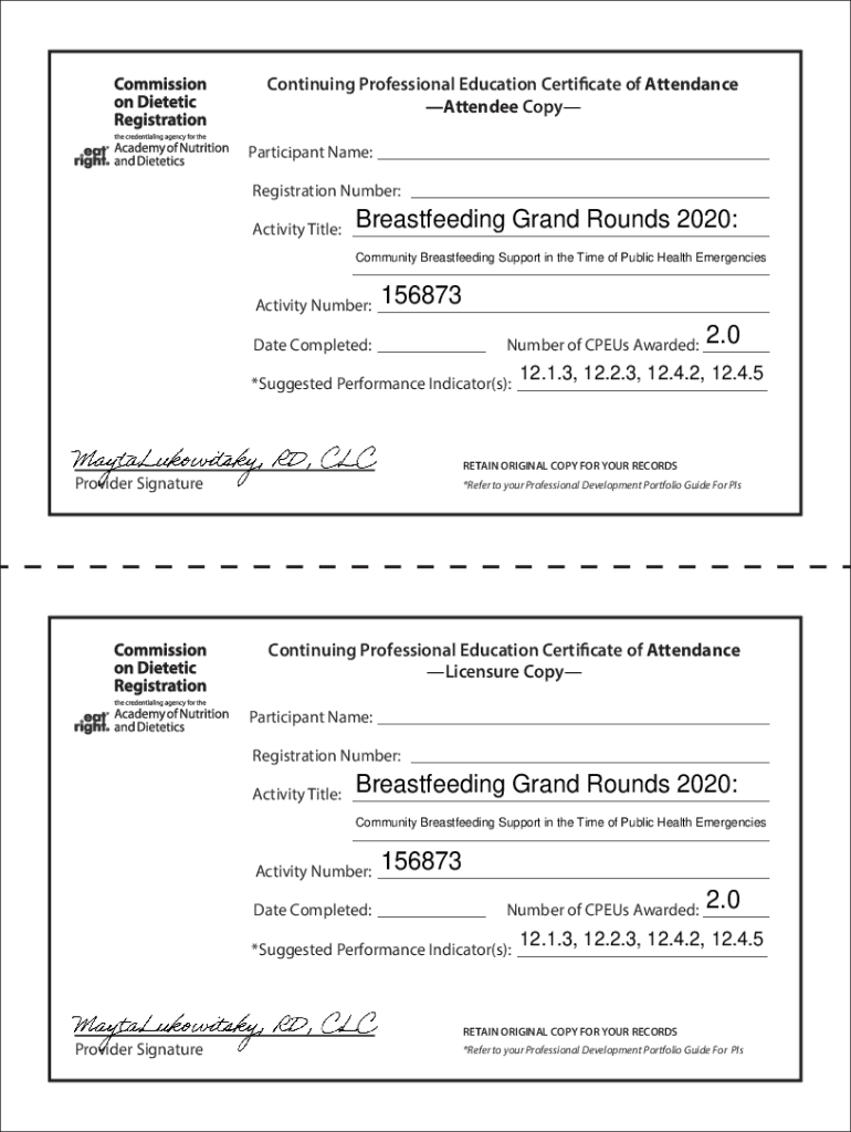 Fillable Online For those wishing to receive CPE from the Commission on ...