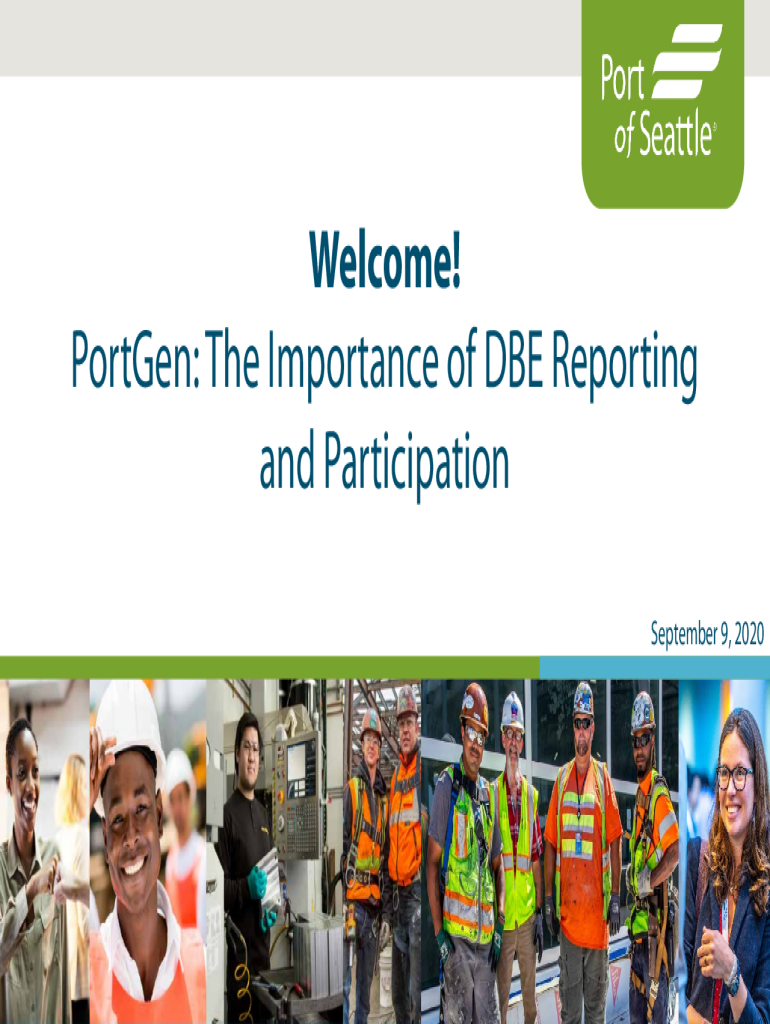 Fillable Online DBE Participation and Reporting - Port of Seattle Fax ...