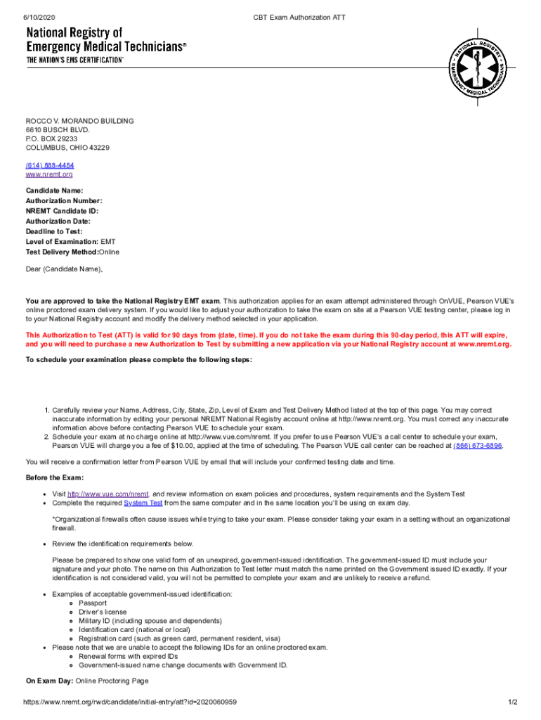 Att Letter - Fill Online, Printable, Fillable, Blank | pdfFiller