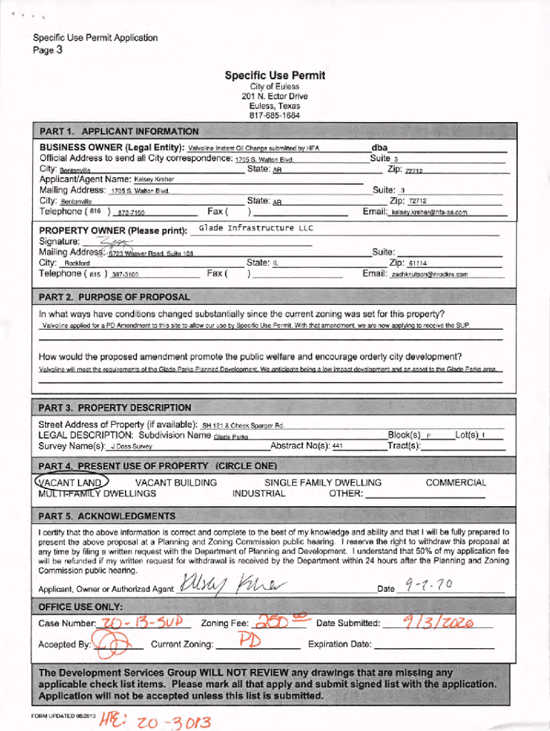 Fillable Online 20-13-SUP Valvoline Application - Euless Fax Email ...