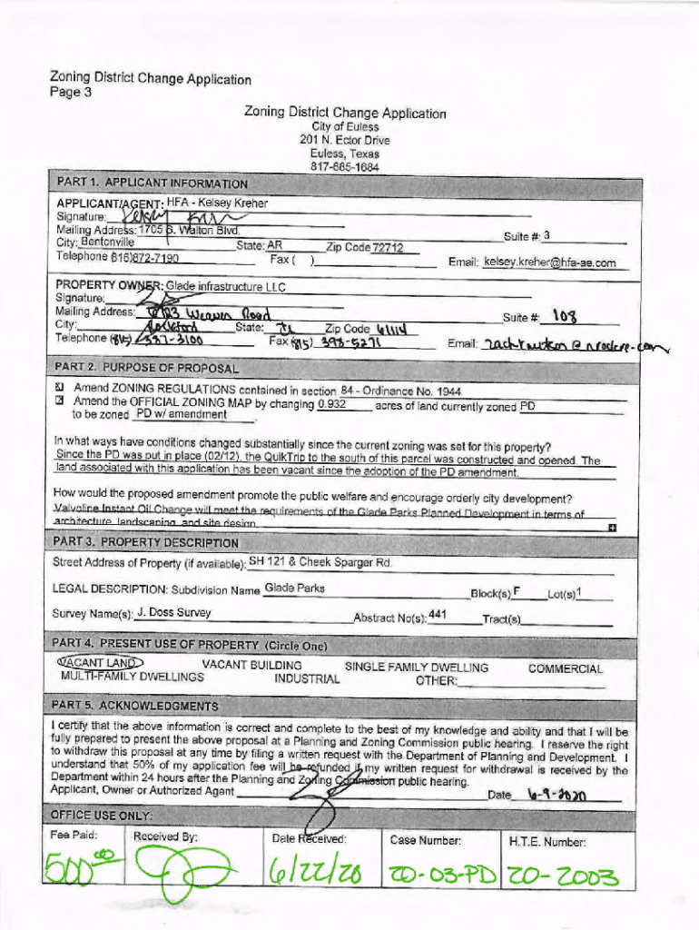 Fillable Online 20-03-PD Valvoline Application - Euless Fax Email Print ...