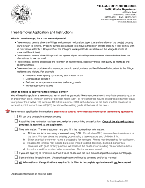 Fillable Online Tree Removal Application 2020 Fax Email Print - pdfFiller