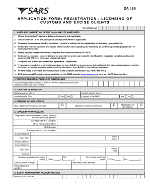 Fillable Online Fillable Online Print Form DA 185 APPLICATION FORM ...