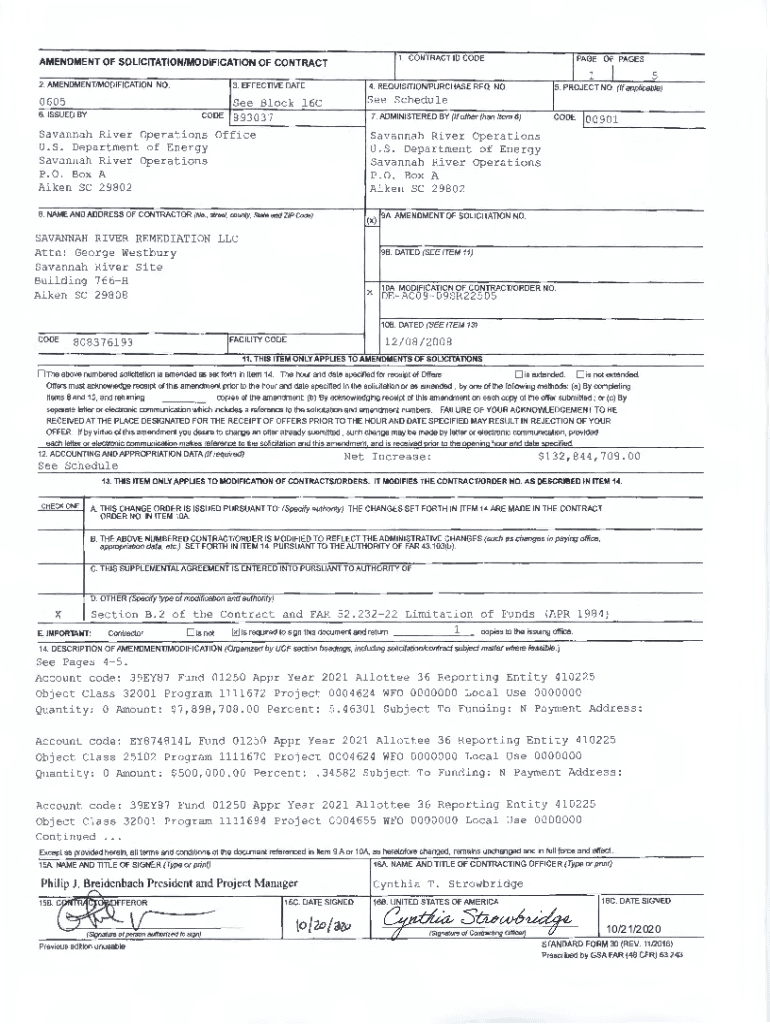 Fillable Online Modifications 605 Fax Email Print - pdfFiller