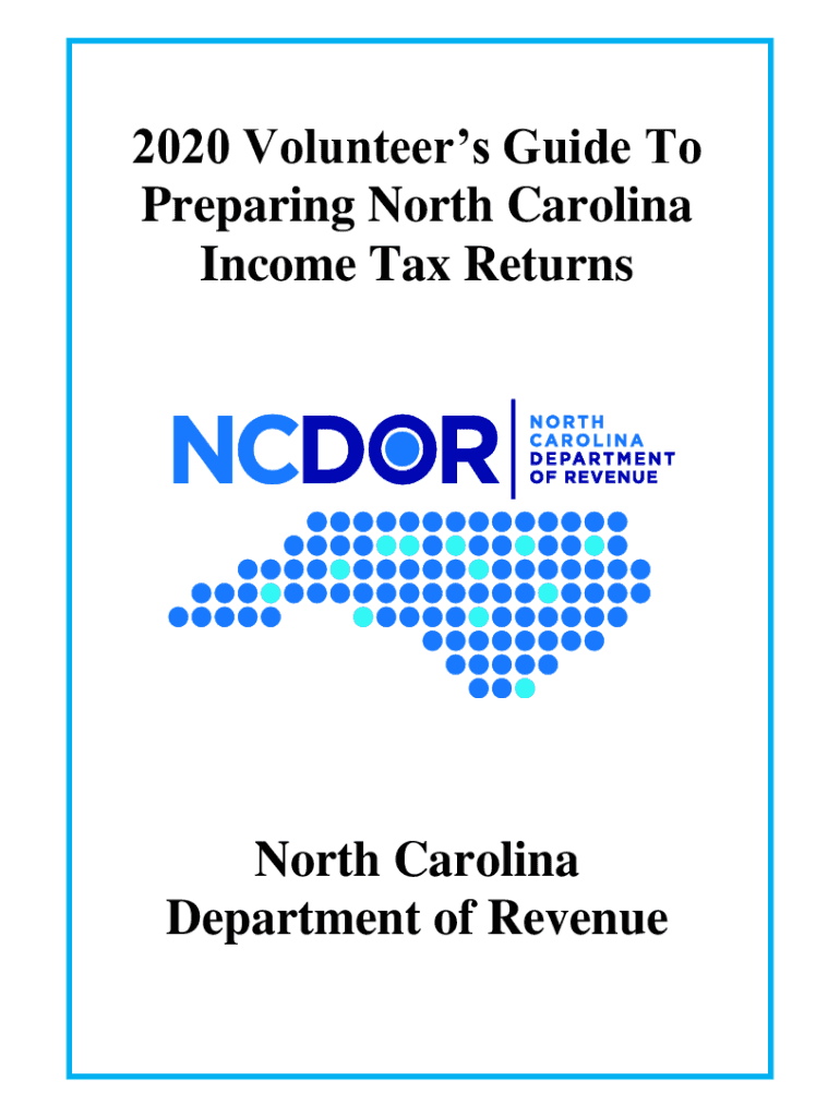 Fillable Online NCDOR: Volunteers Guide To Preparing NC Income Tax ...