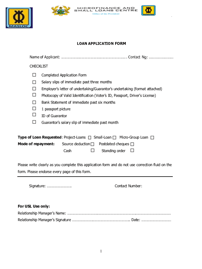 Fillable Online SALARY LOAN APPLICATION FORM Fax Email Print - pdfFiller