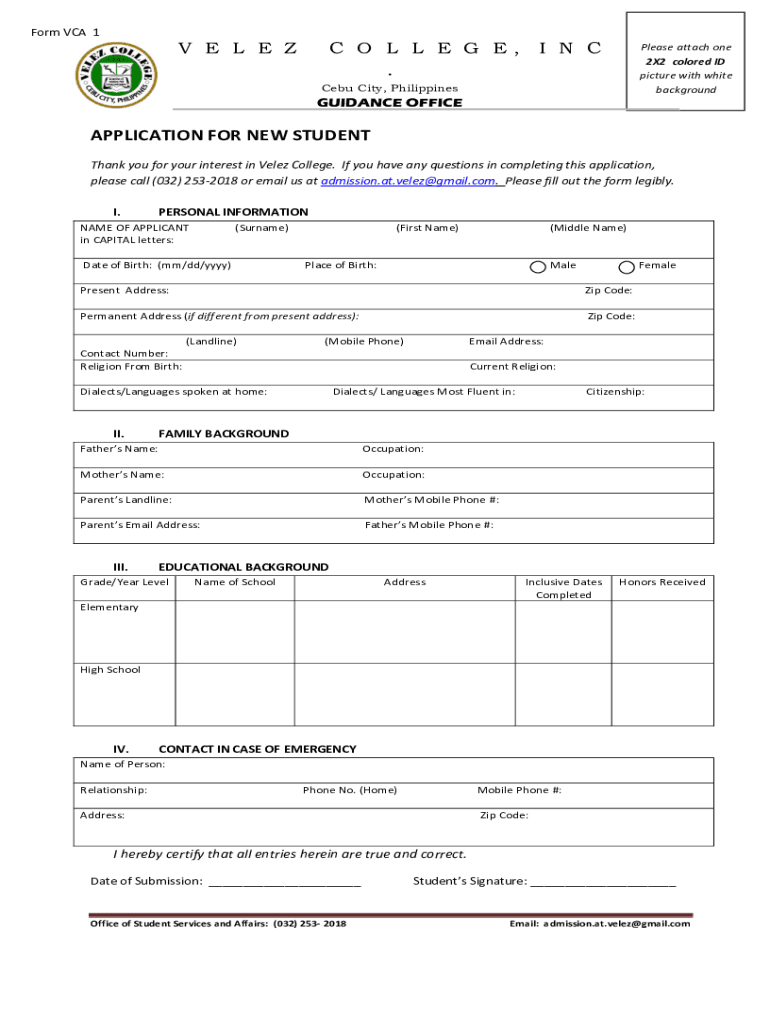 Fillable Online Form VCA 1 Fax Email Print - pdfFiller