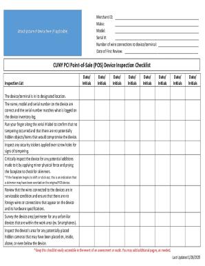 Fillable Online CUNY Device Inspection Guidelines and Checklist Fax ...