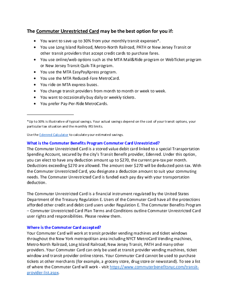 Fillable Online Transit Commuter Card - The City University of New York ...