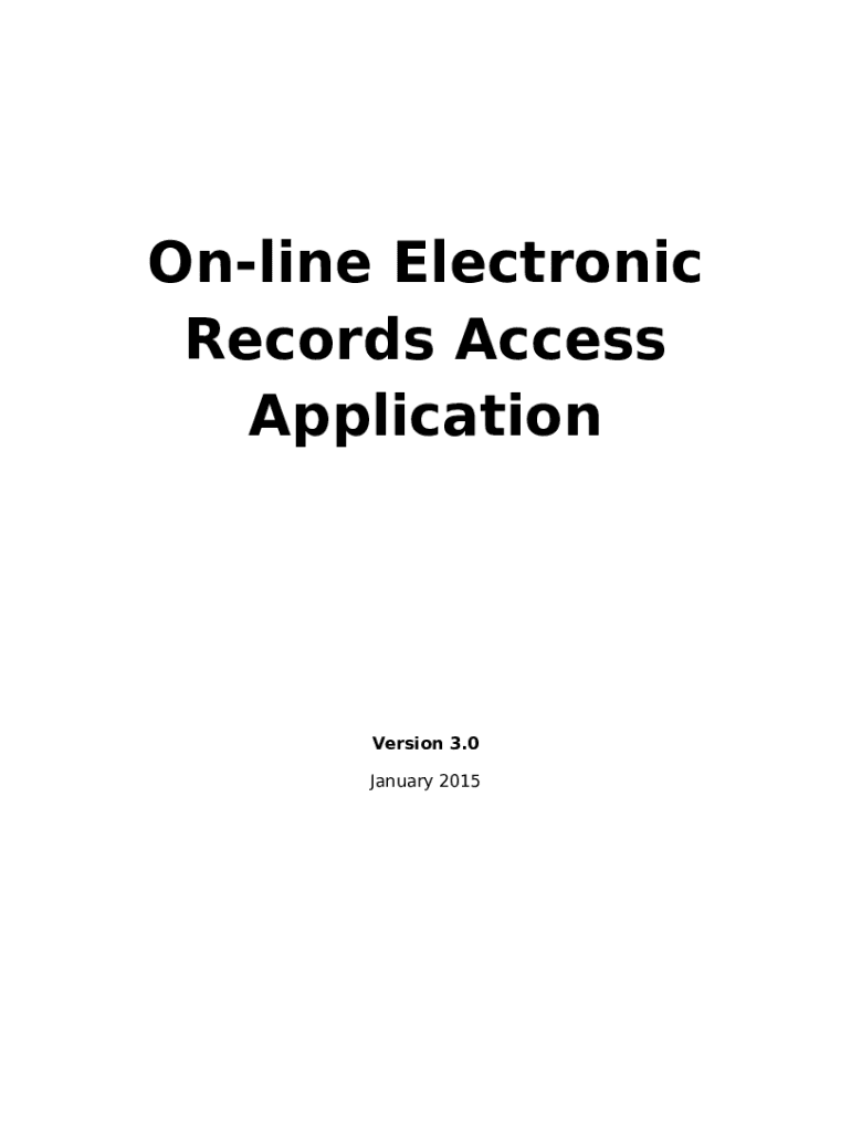 On-line Electronic Records Access Application Doc Template | pdfFiller