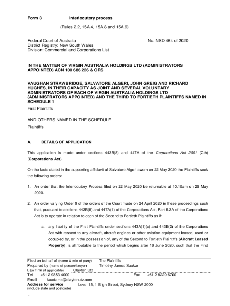 Fillable Online Interlocutory process Fax Email Print - pdfFiller