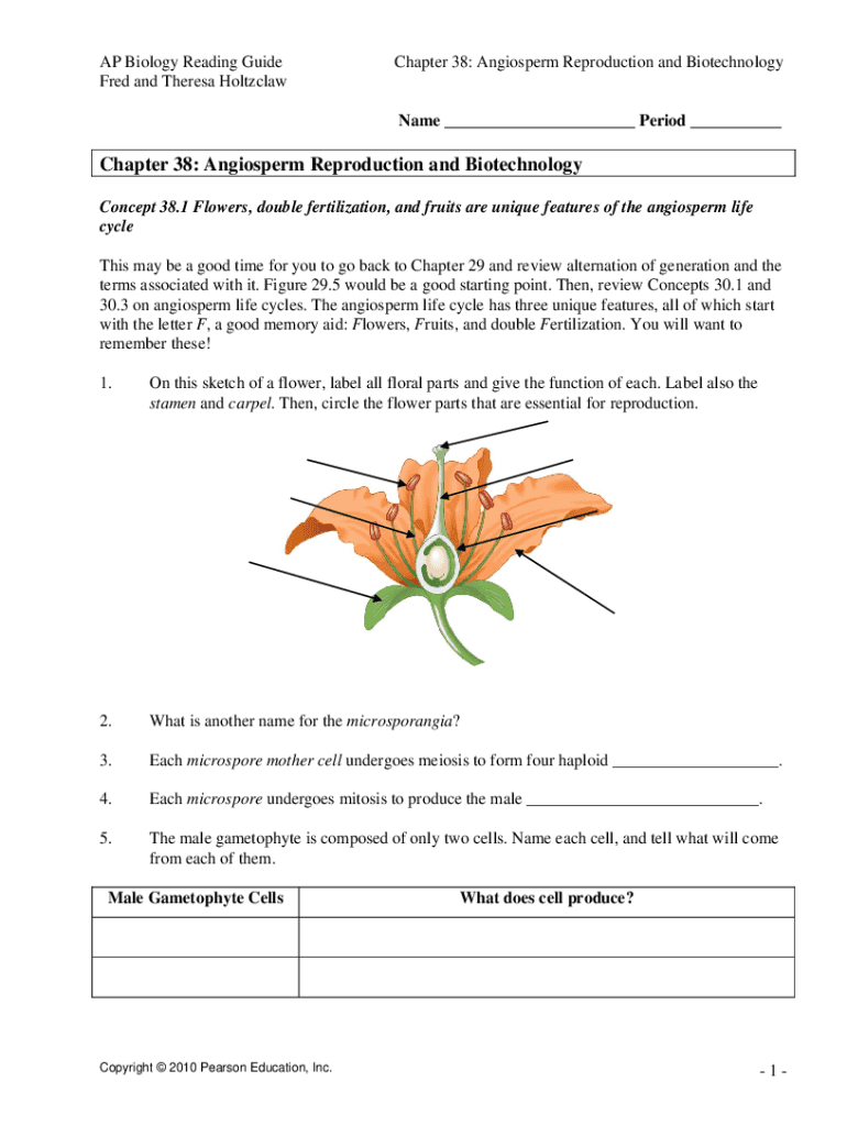 Fillable Online Ap Bio Reading Guide Fred And Theresa Holtzclaw Answers ...