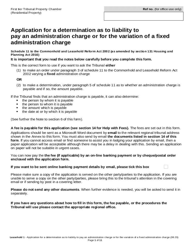 First-tier Tribunal (Property Chamber) - GOV.UK Doc Template | pdfFiller