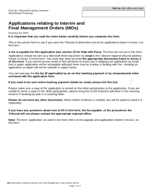 Final Management Orders (MOs) Doc Template | pdfFiller