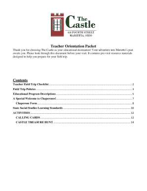 Fillable Online Teacher Orientation Packet Fax Email Print - pdfFiller