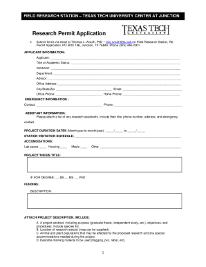 Fillable Online Research Permit Application.doc Fax Email Print - pdfFiller