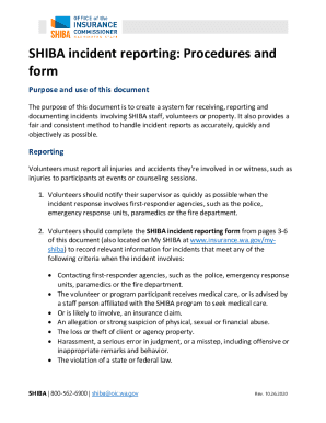 Fillable Online Sample Procedure for Incident reportingto be adapted ...