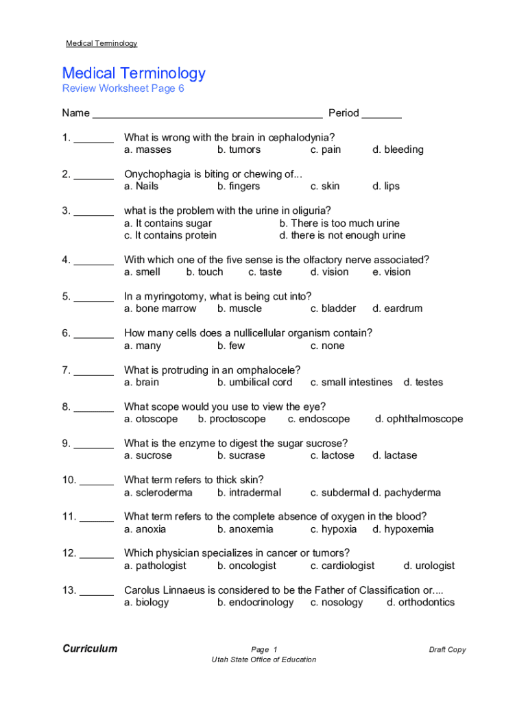Medical Terminology For Dummies Pdf Fill Online Printable Fillable