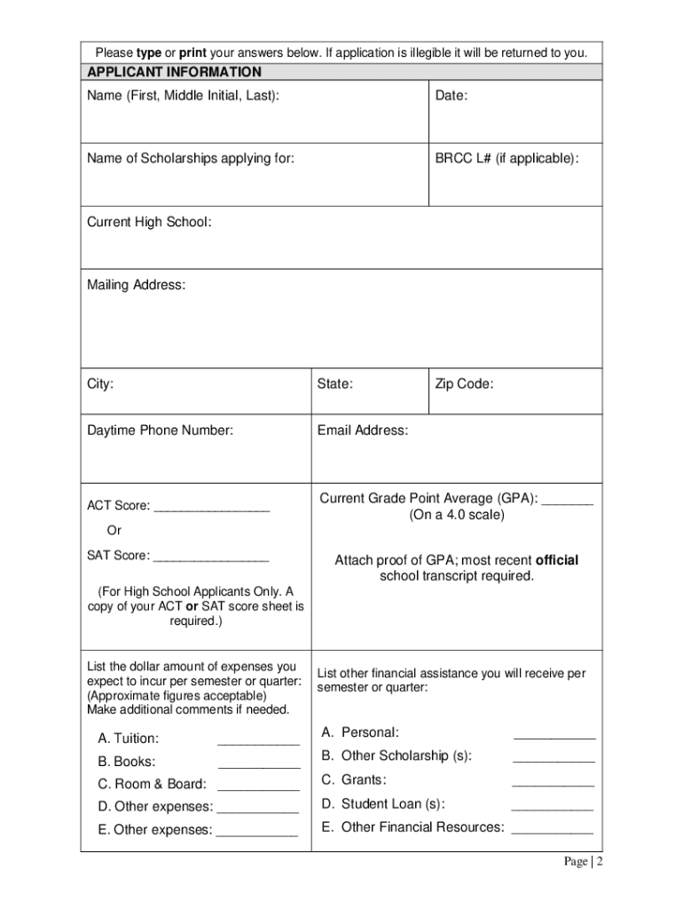 Fillable Online Application Due Dates Vary: Fax Email Print - pdfFiller