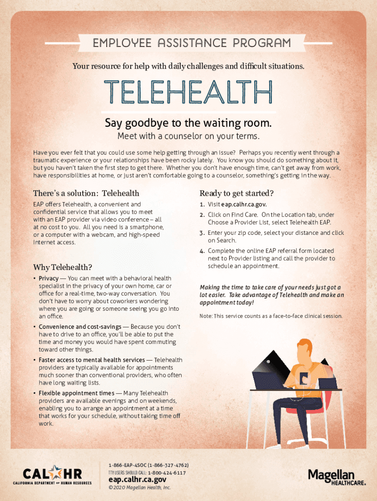 Fillable Online EAP Telehealth - CalHR - CA.gov Fax Email Print - pdfFiller