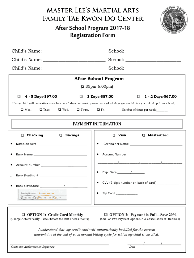 Fillable Online After-School Schedule Templates -10+ Free Samples ...