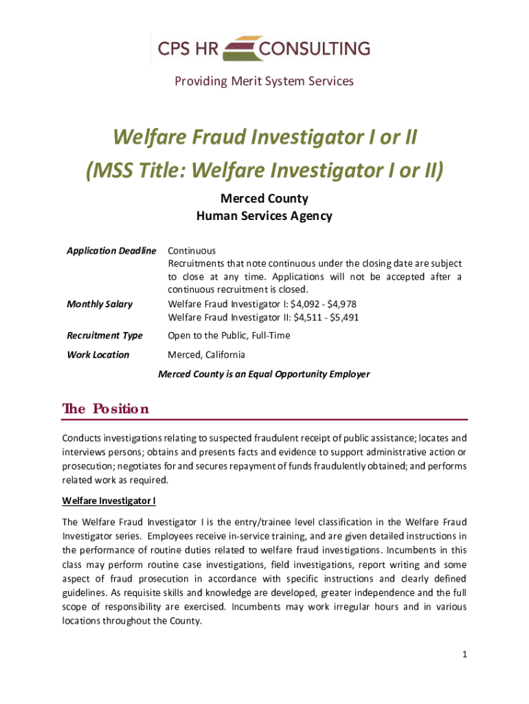 Fillable Online Merced County Human Services Agency Welfare Fraud ...