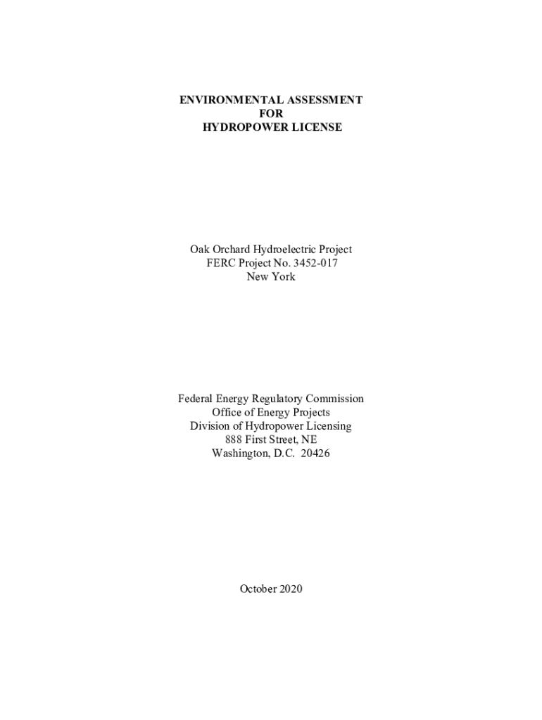 Fillable Online FINAL ENVIRONMENTAL IMPACT STATEMENT FOR HYDROPOWER ...