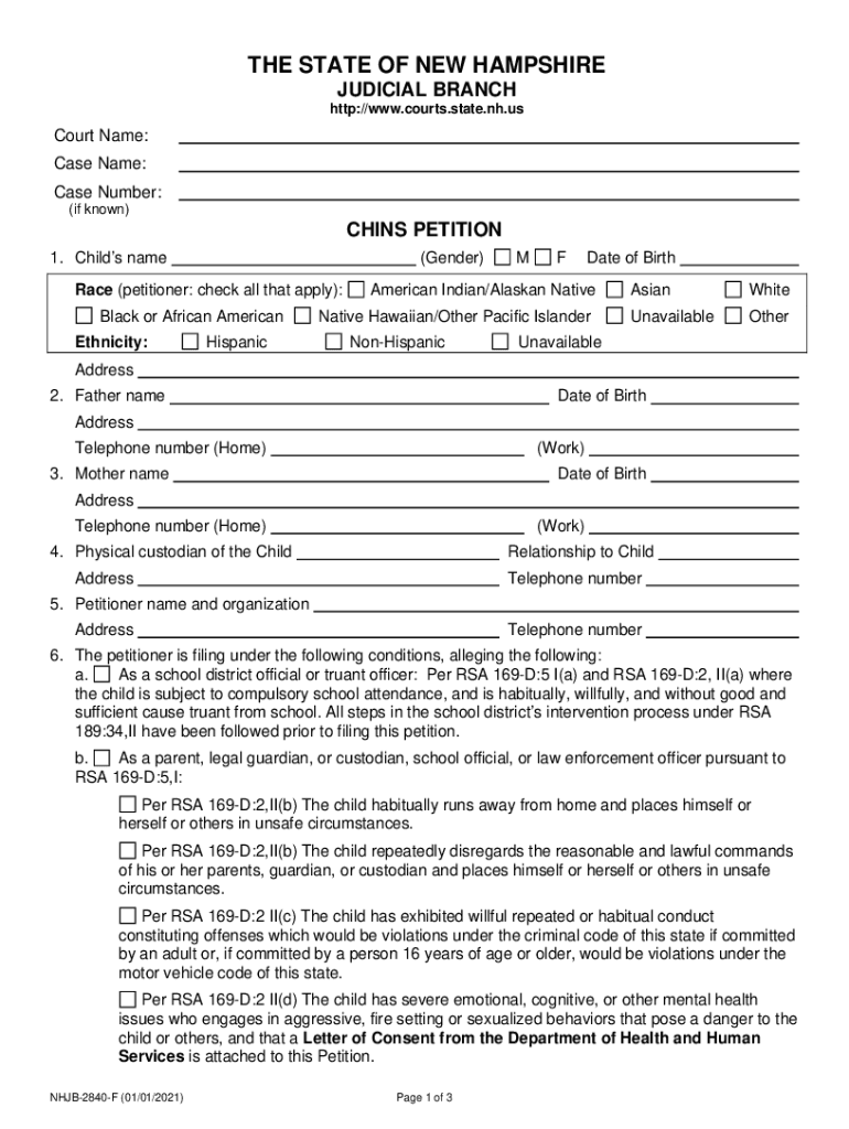 Fillable Online Divorce forms - New Hampshire Judicial Branch - Circuit ...