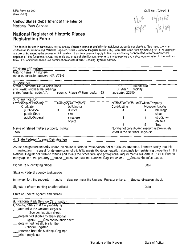 Fillable Online Guidelines lor Completing NationalRegister Forms ...