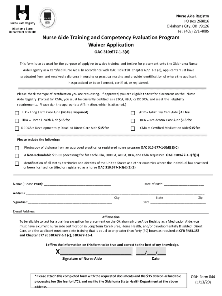 Nurses Registry Oklahoma - Fill Online, Printable, Fillable, Blank ...