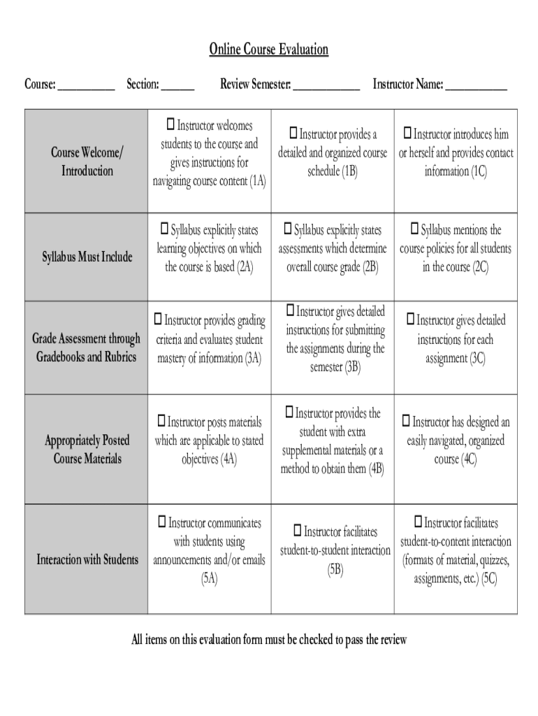 Fillable Online Sample Course Evaluation Form TemplateJotForm Fax Email Print - pdfFiller