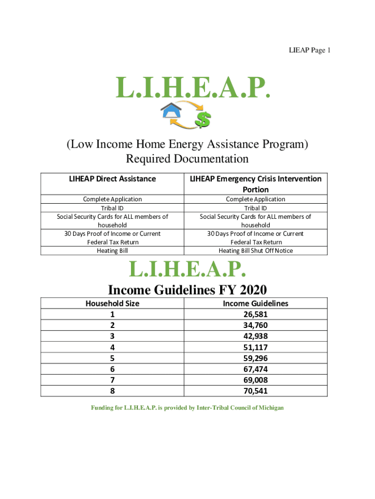 Fillable Online LIEAP Page 1 Fax Email Print - pdfFiller