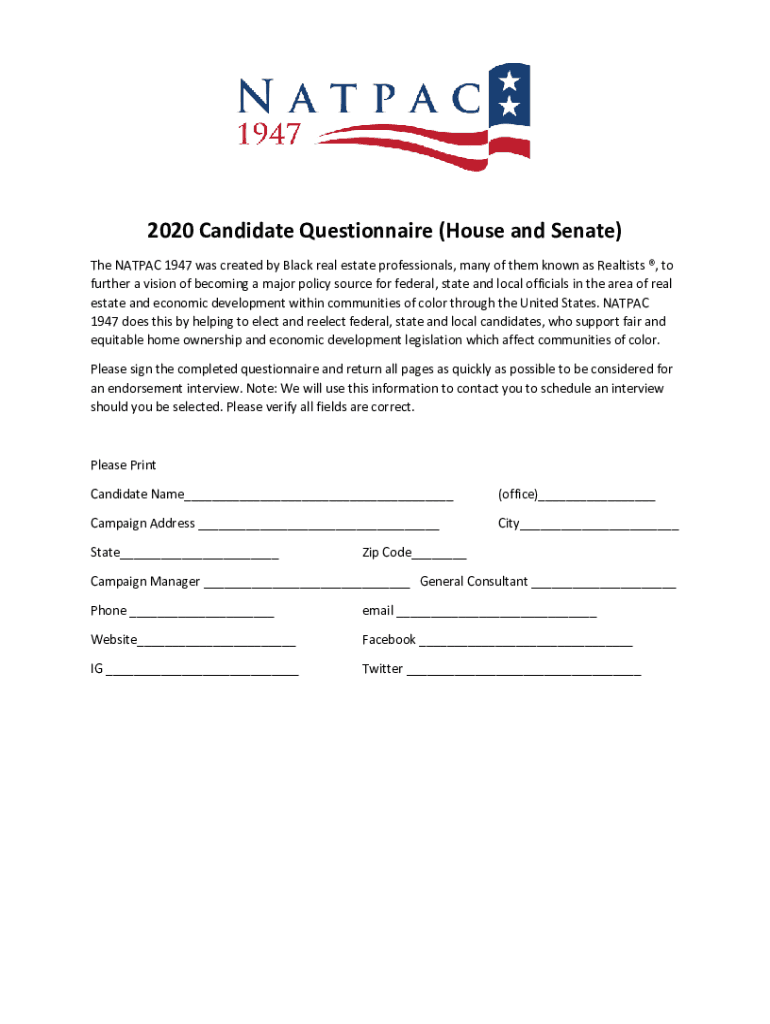 Fillable Online The NATPAC 1947 was created by Black real estate ...