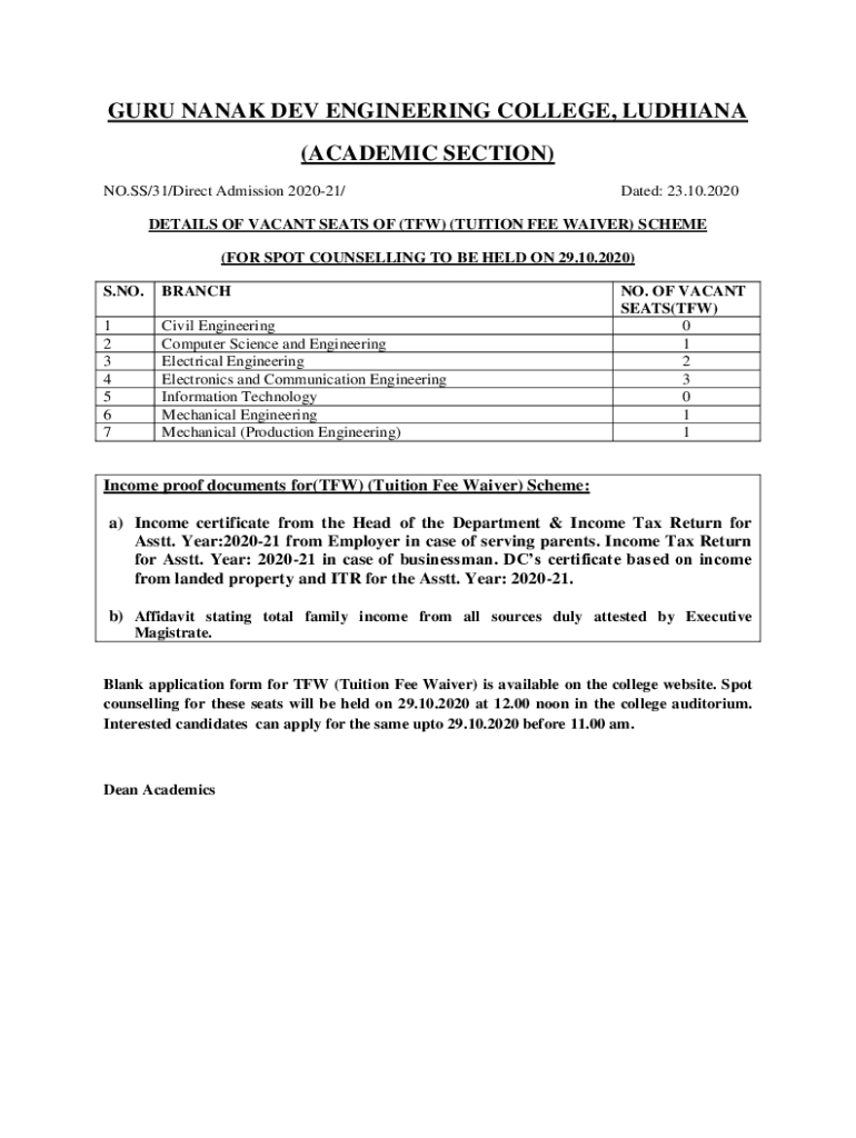 Academic Gndec - Fill Online, Printable, Fillable, Blank | pdfFiller