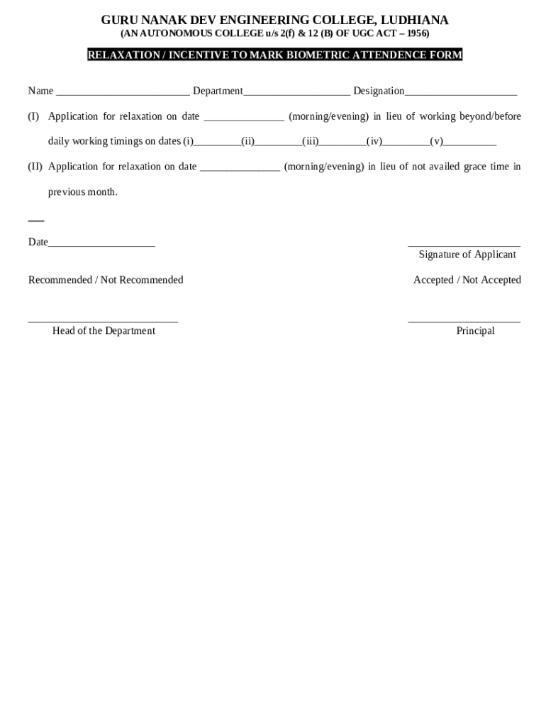 Fillable Online gndec ac (AN AUTONOMOUS COLLEGE u/s 2(f) & 12 (B) OF ...