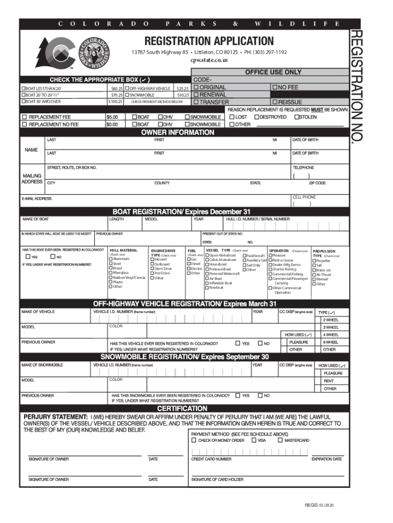 Fillable Online BoatOHVSnowmobileRegistration. Boat and Snowmobile ...