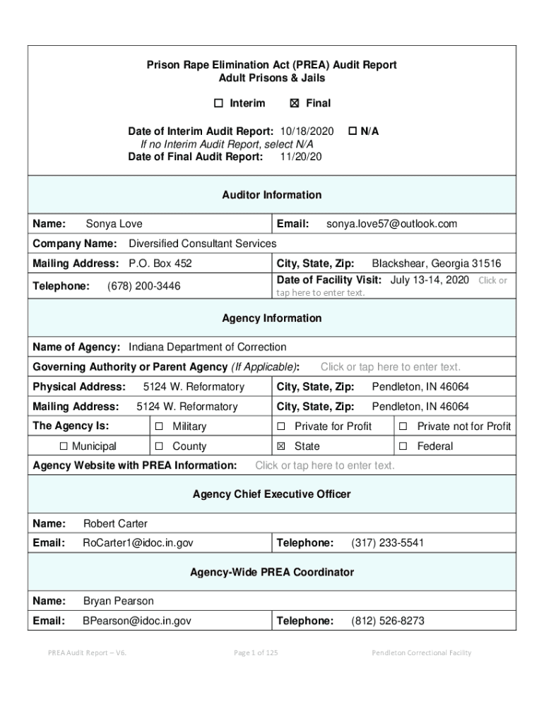 Fillable Online Date of Facility Visit: July 13-14, 2020 Click or Fax ...
