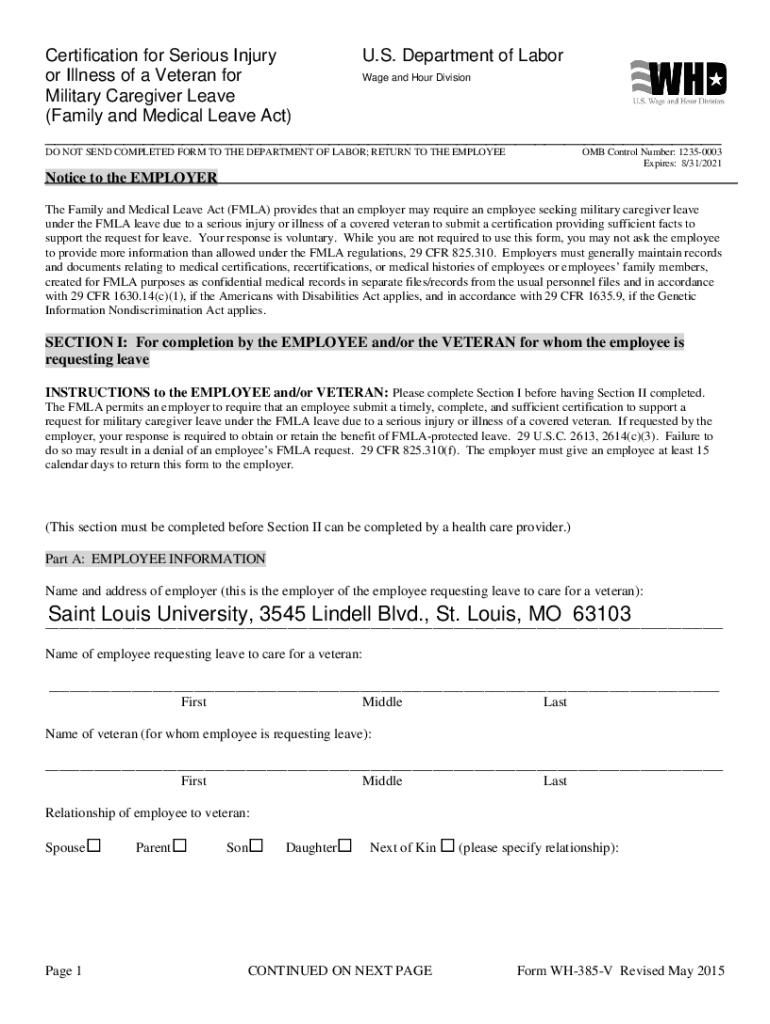 Fillable Online Certification for Serious Injury - U.S. Department of ...