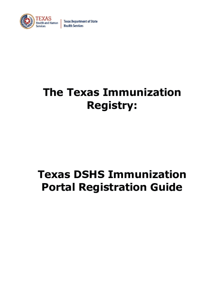 Fillable Online The Texas Immunization Registry - Texas Department of ...