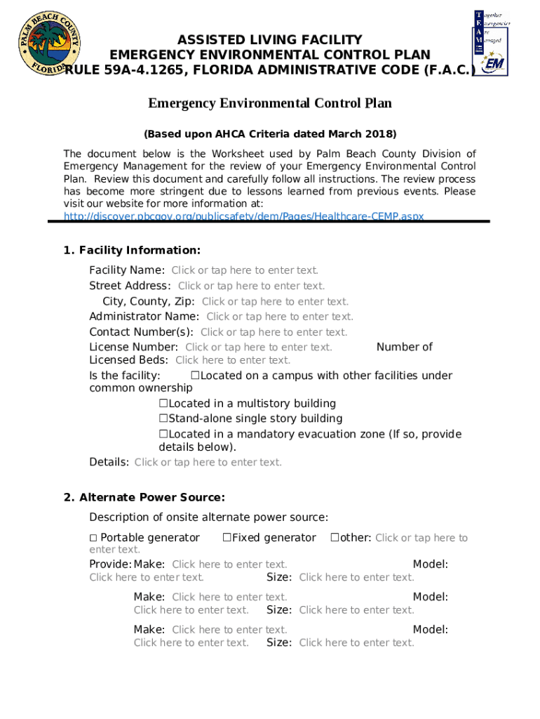 2018 EEC ALF Worksheet - Palm Beach County, Florida Doc Template ...