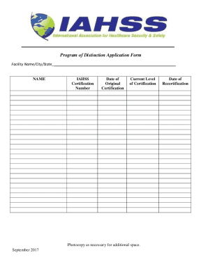 Fillable Online Program of Distinction Application Form Fax Email Print ...