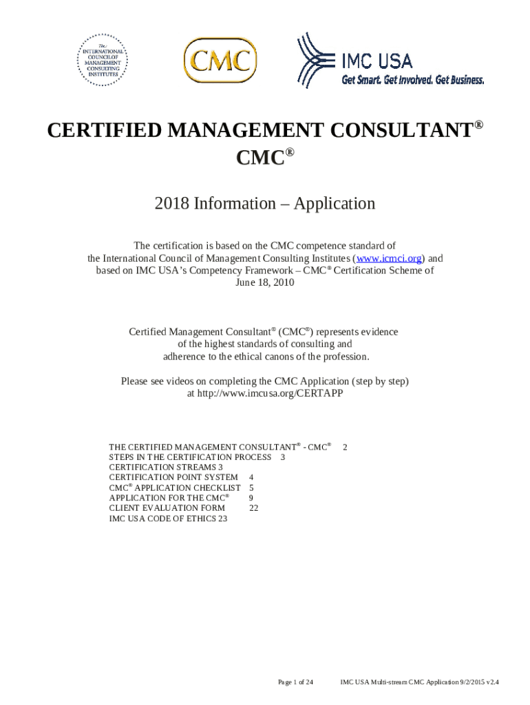 How to Become Certified as a CMC - Institute of Management ... Doc ...