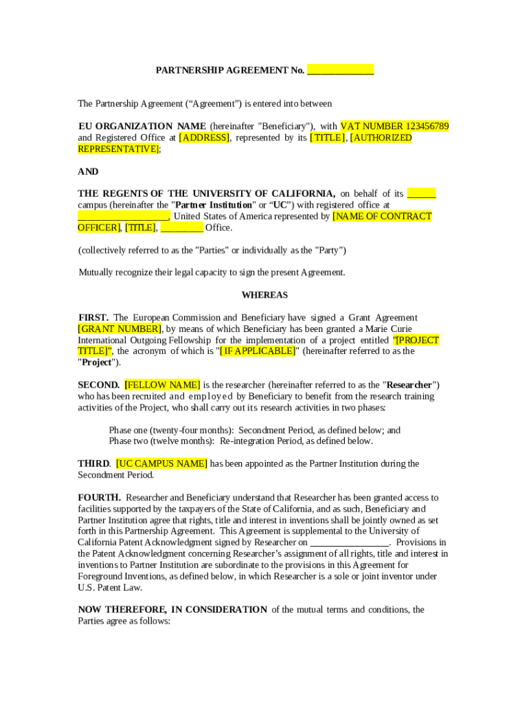 Sample Investment Club Partnership Agreement Doc Template | pdfFiller