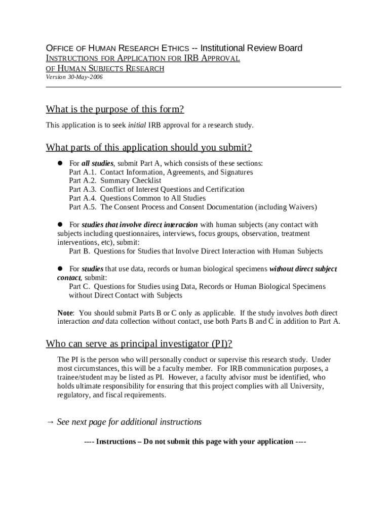This application is to seek initial IRB approval for a research study - ils unc Doc Template ...